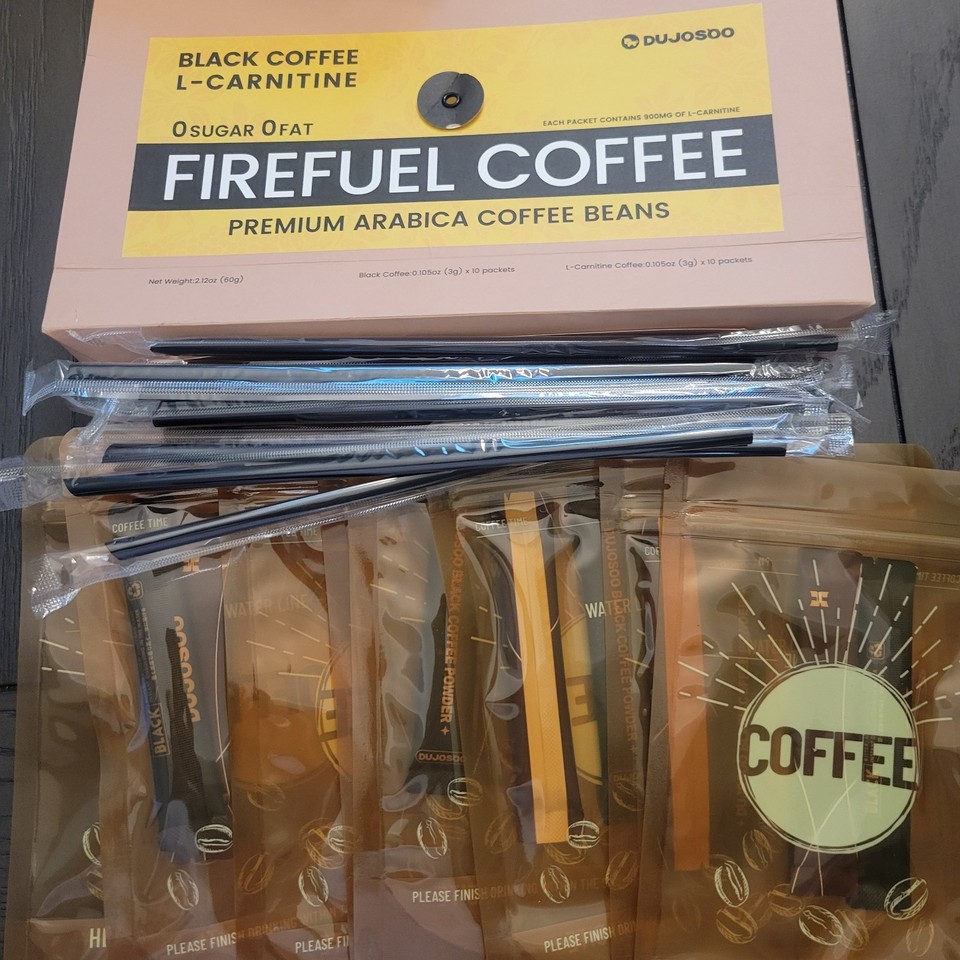 Dujosoo Firefuel Instant Coffee Packets, with L-Carnitine, 100% Arabica... | eBay