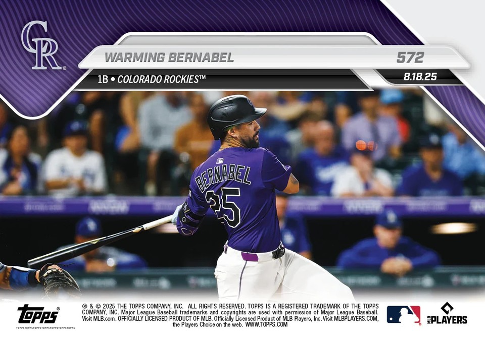 2025 Topps Now Card 572 Warming Bernabel 9th Inning 12/50 -CU -25 Cent ...