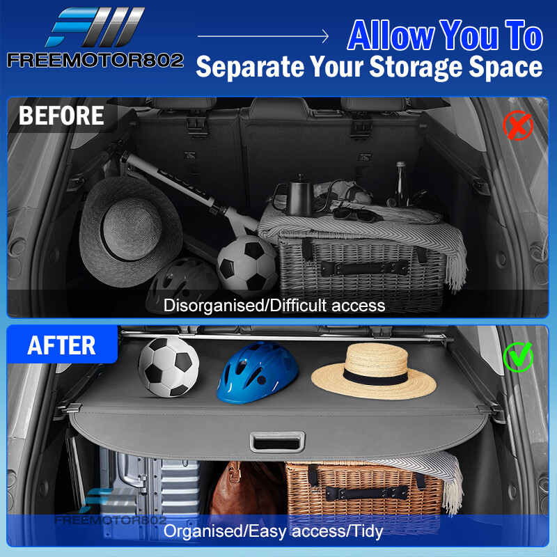 Fit 14-19 Toyota Highlander Rear Retractable Security Shield Cargo ...