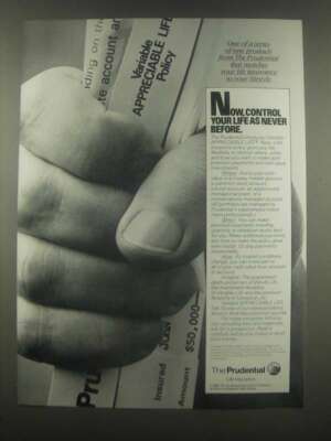 1985 Prudential Insurance Ad - Now Control Your Life as Never Before | eBay