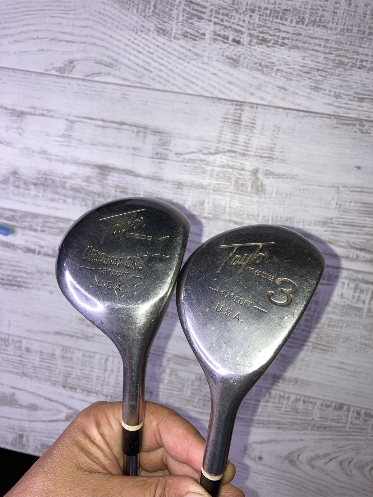 2 Club - TaylorMade Pittsburgh Persimmon 1 Driver & 3 Fairway Wood ...