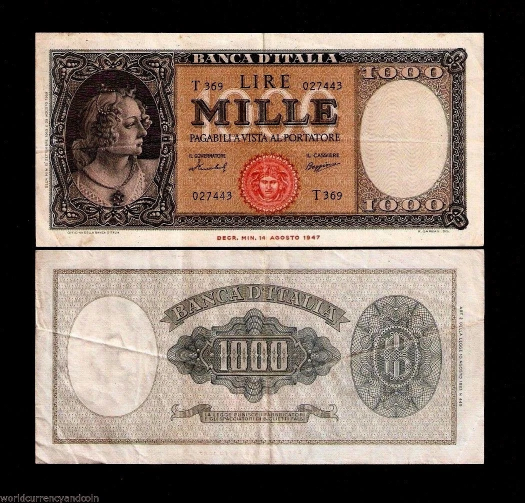 Italian Money Bills