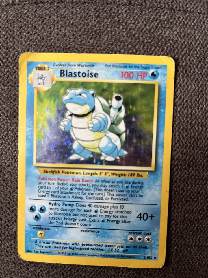 Pokémon TCG Blastoise Base Set 2/102 Holo Unlimited Holo Rare | eBay