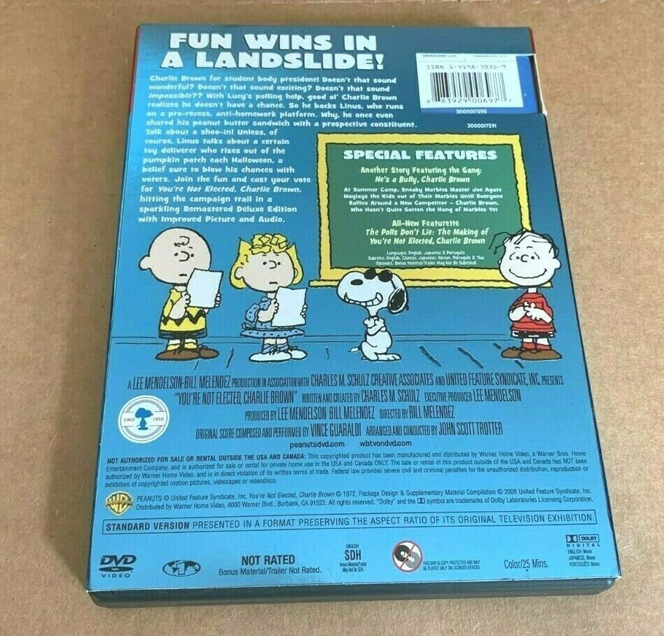 Youre Not Elected, Charlie Brown (DVD, 2008, Remasterd Deluxe Edition ...