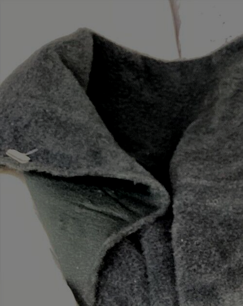 Polartec® dark gray 4 way stretch one sided polar fleece fabric buy by ...