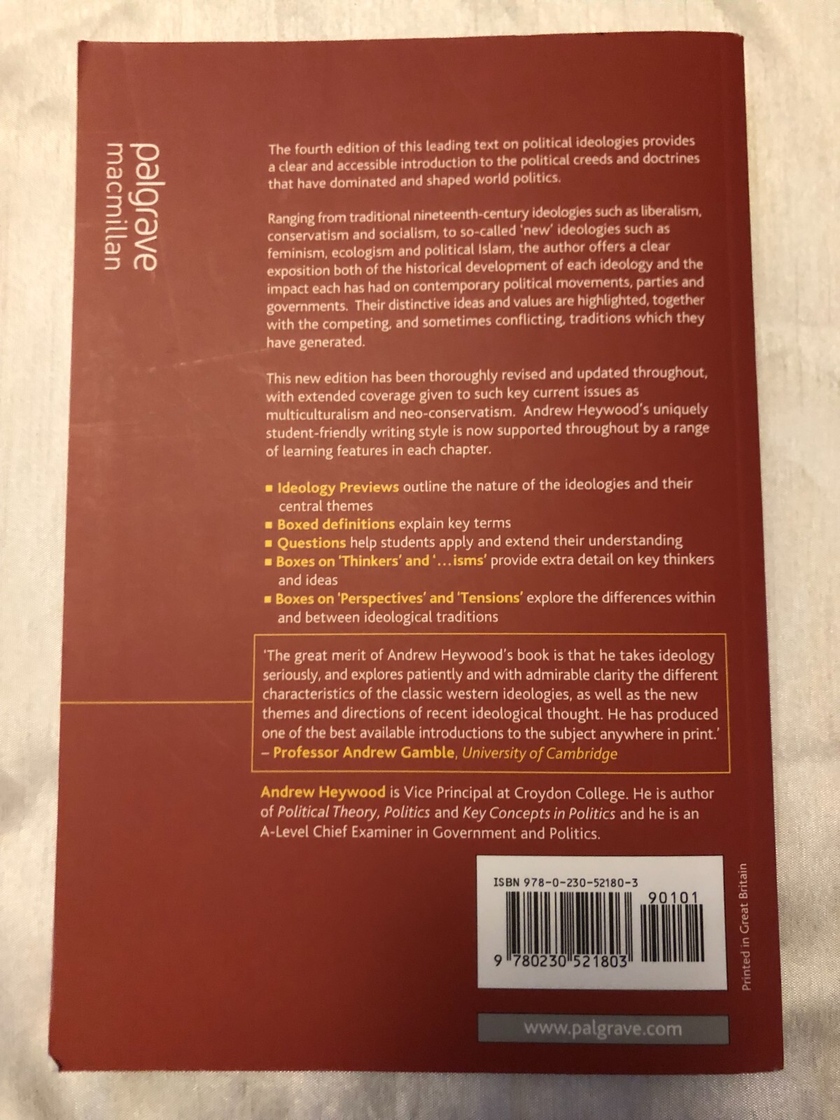 Political Ideologies: An Introduction by Andrew Heywood (Paperback ...