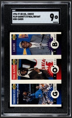 1996-97 UD Collector's Choice M129 Mini Kobe Bryant SGC 9 Mint RC ...
