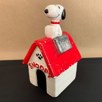 Vintage Snoopy Ceramic Money Box Sitting on Dog House | eBay UK