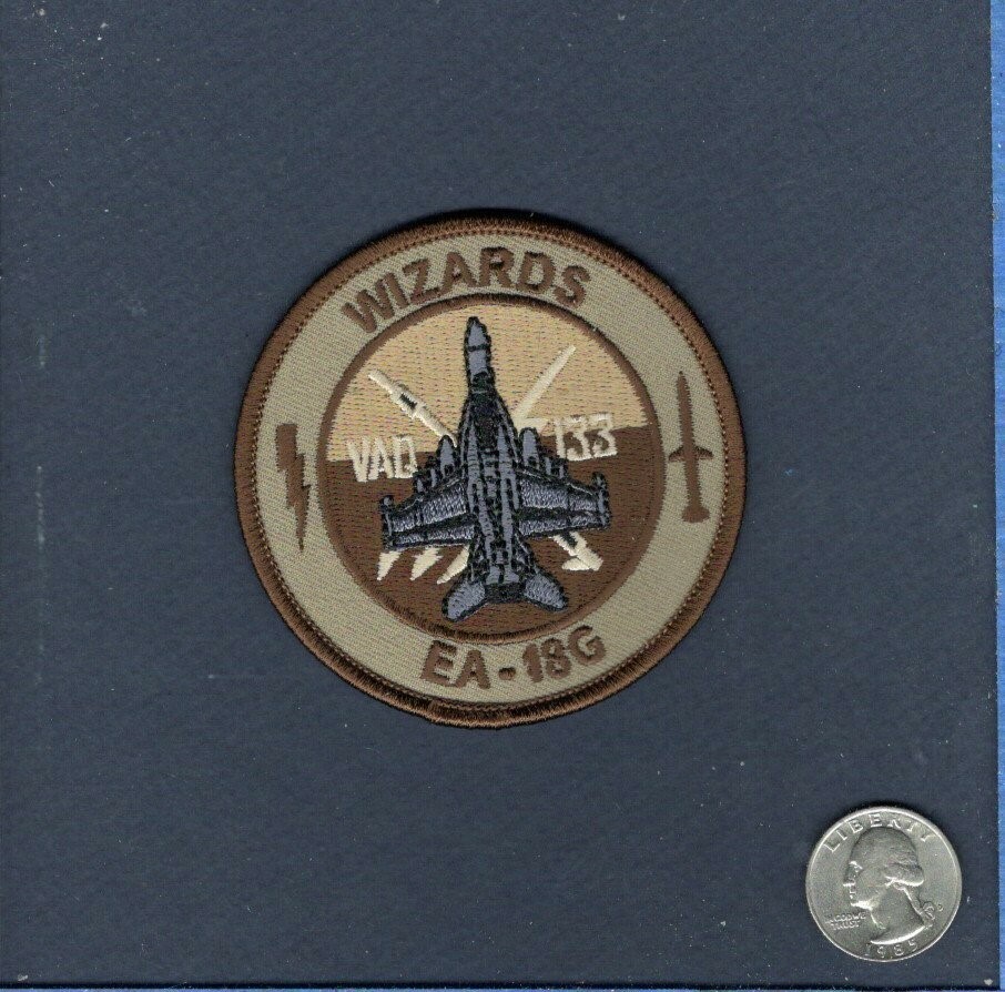 VAQ-133 WIZARDS US NAVY EA-18G GROWLER Squadron Desert Bullet Patch | eBay