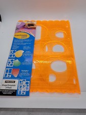 Fiskars Shape Template 3-pack Circles Ovals Rectangles Scrapbooking for ...