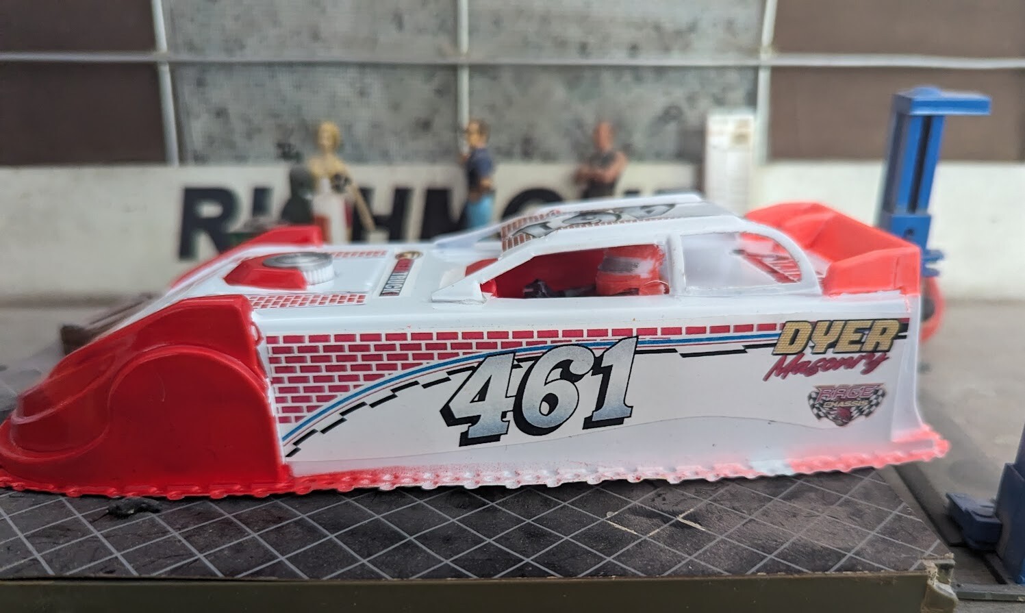 #461 Dyer Masonry Crate Dirt Late Model slot car body 1/24 New Caveman ...