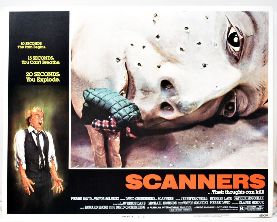 1981 Scanners Jennifer O'Neill Stephen Lack Patrick McGoohan Lawrence ...