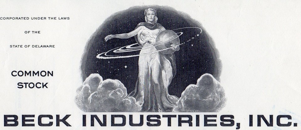 Beck Industries, Inc. Stock Certificate 100 Shares | eBay