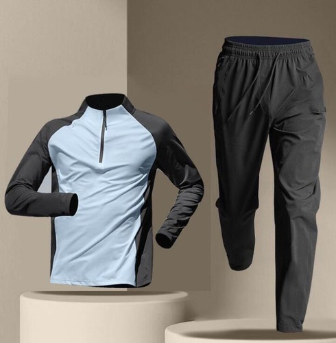 Adult TrackSuit Running Training Suit Men sport set jogging Fitness ...