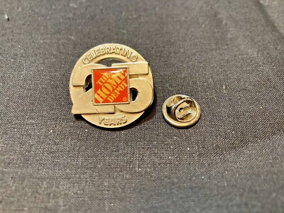 THE Home Depot CELEBRATING 25 YEARS PEWTER LAPEL Apron PIN | eBay
