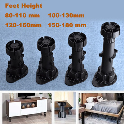 Plinth Feet Kitchen Cabinet/Carcase Unit Base Leg Plastic Adjustable 80 ...