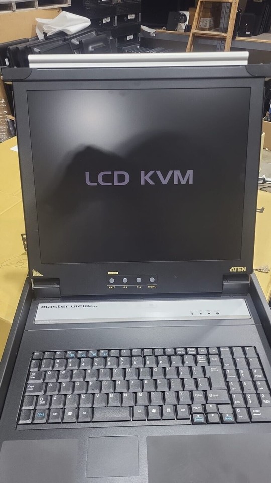 Aten Master View Max CL1000M LCD 1U Rackmount Slideaway Console 17 ...
