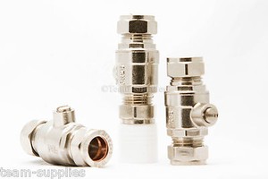 ISOLATING SERVICE VALVE 15MM FULL FLOW BORE ISOLATION CHROME SLOTTED X ...