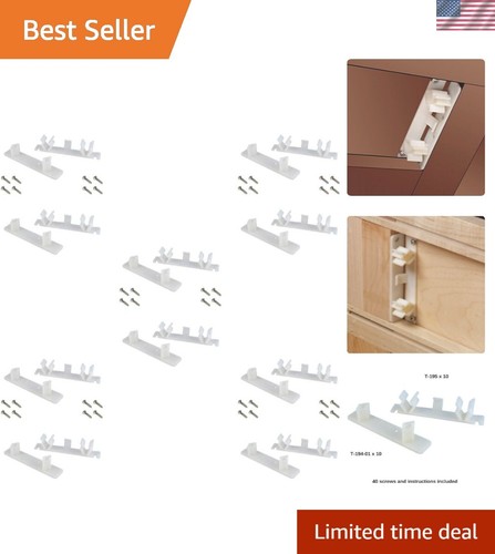 Durable False Front Clips for Cabinets & Drawers - 5 Sets with Screws ...