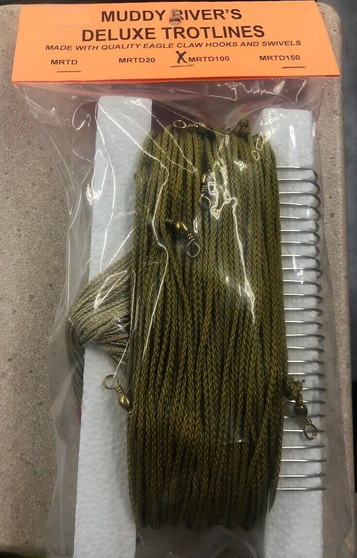 Muddy River's Trotline 100' Catfish Tackle w/25 5/0 Hooks & 1 ft ...