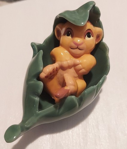 Simba Wrapped in a Leaf Lion King Disney Bone China Figurine Vintage ...