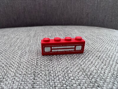 LEGO Red Brick 1x4 Car Grille Chrome Ref 3010pb035e Set 660 590 190 672 ...