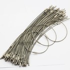 100pcs Stainless Steel Wire Keychain Cable Screw Clasp Key Ring 25.5cm ...