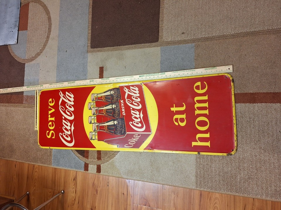 Vintage Verticle Coke Sign 54"x19" Dated 1951 Coca-Cola SIGN Real | eBay