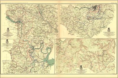 Poster, Many Sizes; Civil War Map Richmond (Va), Peterburg And Five ...