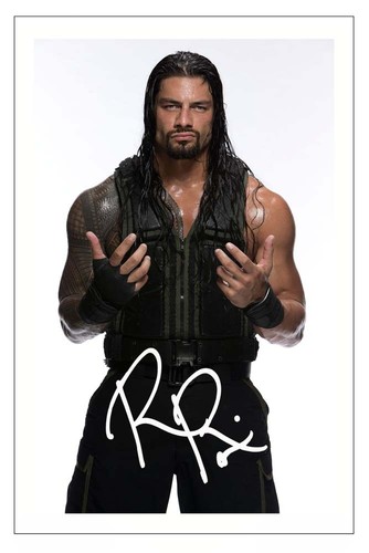 ROMAN REIGNS Signed Autograph PHOTO Signature Gift Print WWE WRESTLING ...