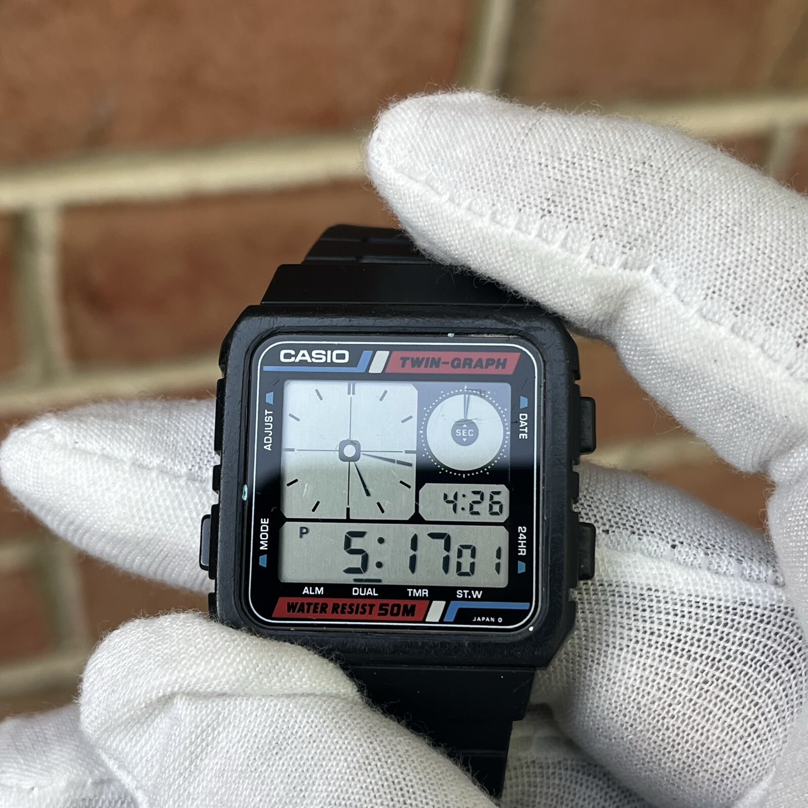 Vintage RARE Casio Twin Graph Ae-20w Mod 588 WR 50m Japan Watch for ...