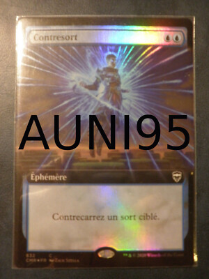 mtg magic counterspell FOIL EXTENDED full art BORDERLESS FRENCH vf fr ...