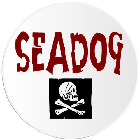 Seadog Pirate - 100 Pack Circle Stickers 3 Inch - Skull Crossbones | eBay