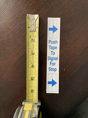 NEW YORK CITY TRANSIT BUS SIGN NY NYC VINYL ADHESIVE PUSH SIGNAL FOR ...