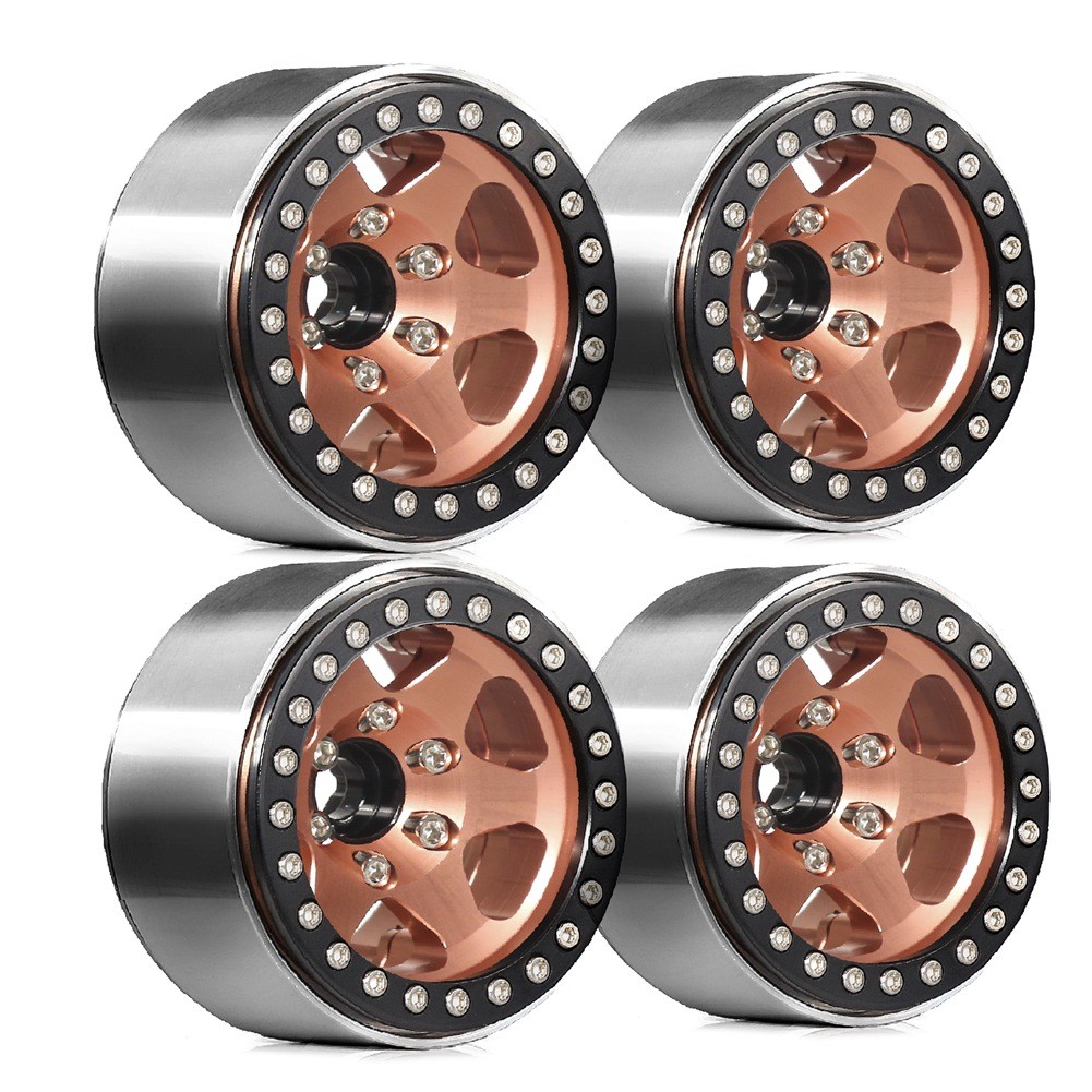4pcs Metal 1.9inch Beadlock Wheel Rim Wheel Hub for 1/10 RC Crawler ...