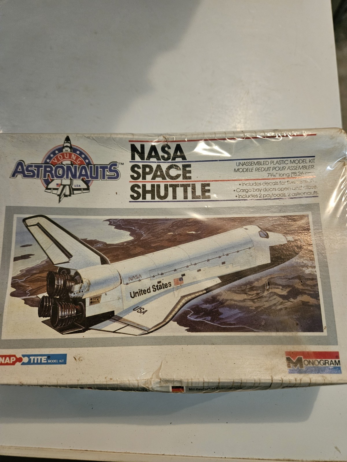 Vintage Monogram Astronauts Nasa Space Shuttle 1/200 Scale Model Kit ...