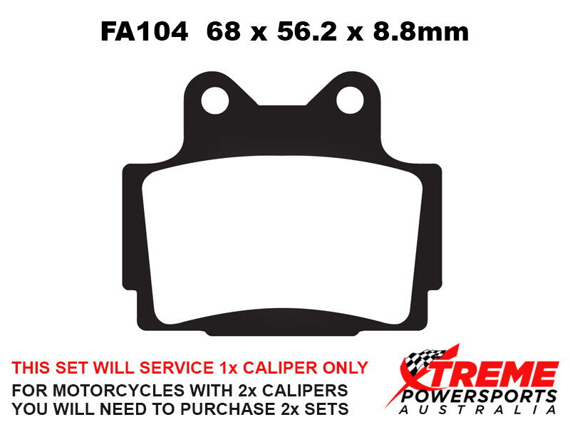 Yamaha FZR 400 RSP 87 EBC Organic Rear Brake Pads, FA104 | eBay Australia