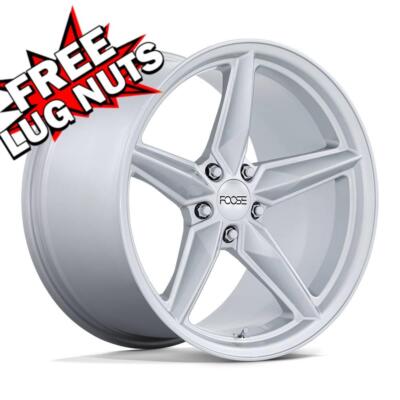 20 inch 20x11 Foose F174 CF8 GLOSS SILVER wheels rims 5x120 +43 | eBay