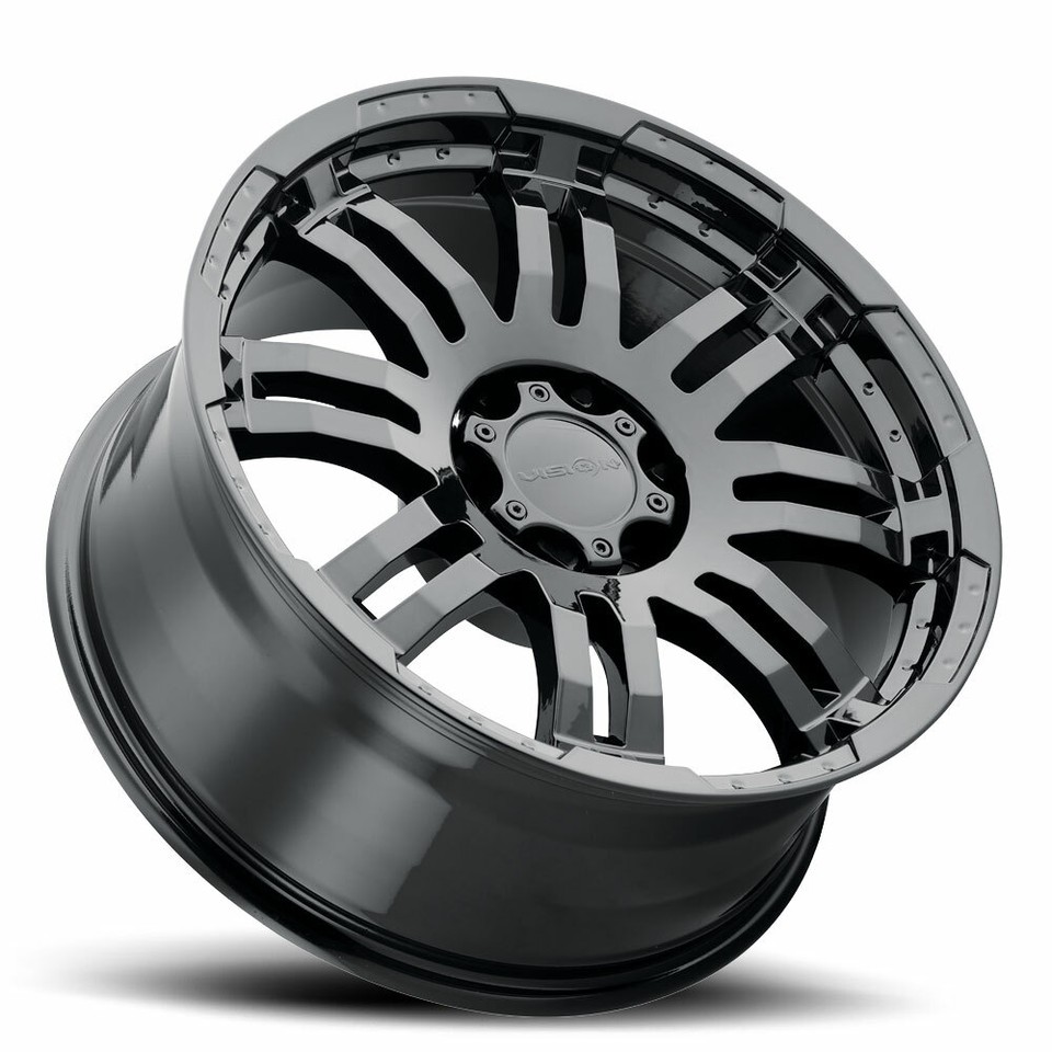 17x8.5 +25 Vision 375 Warrior 6x135 Gloss Black Rims (Set of 4) | eBay