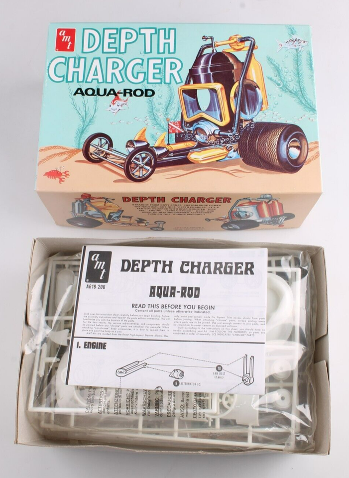 AMT Retro Deluxe 1:25 Depth Charger Show Rod Model Kit AMT618 2009 NWOS ...