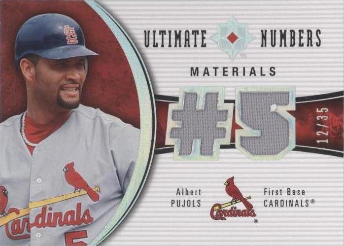 2006 Ultimate Collection - Ultimate Numbers Albert Pujols #UN-AP ...