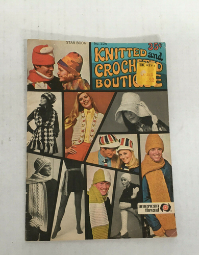 Vintage knitted and crocheted boutique pattern booklet star book no ...