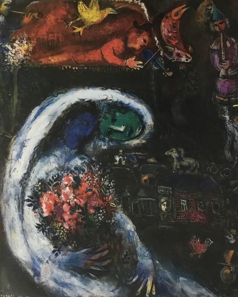 Marc Chagall Bride with Blue Face Custom Framed Print | eBay