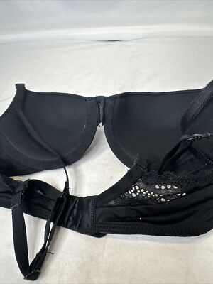 Auden Black Demi Bra 32B Padded Lace So Soft Lift Underwire Seamless | eBay