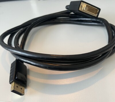 6 Foot Display Port to DVI Cable (DP) E342987 AWM STYLE 20276 VW-1 30V ...