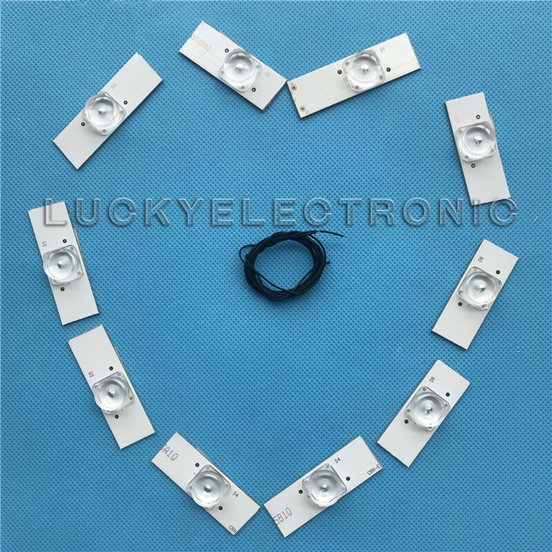 30pcs TV Led Strips 3v Bulbs Diodes Optical Concave Lens Fliter ...