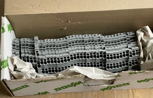 WAGO TOPJOBS 2002-2201 GRAY DOUBLE DECK TERMINAL BLOCKS NEW BOX OF 37 ...
