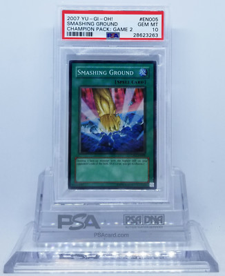 YUGIOH CHAMPION CP02-EN005 SMASHING GROUND SUPER RARE PSA 10 GEM MINT ...