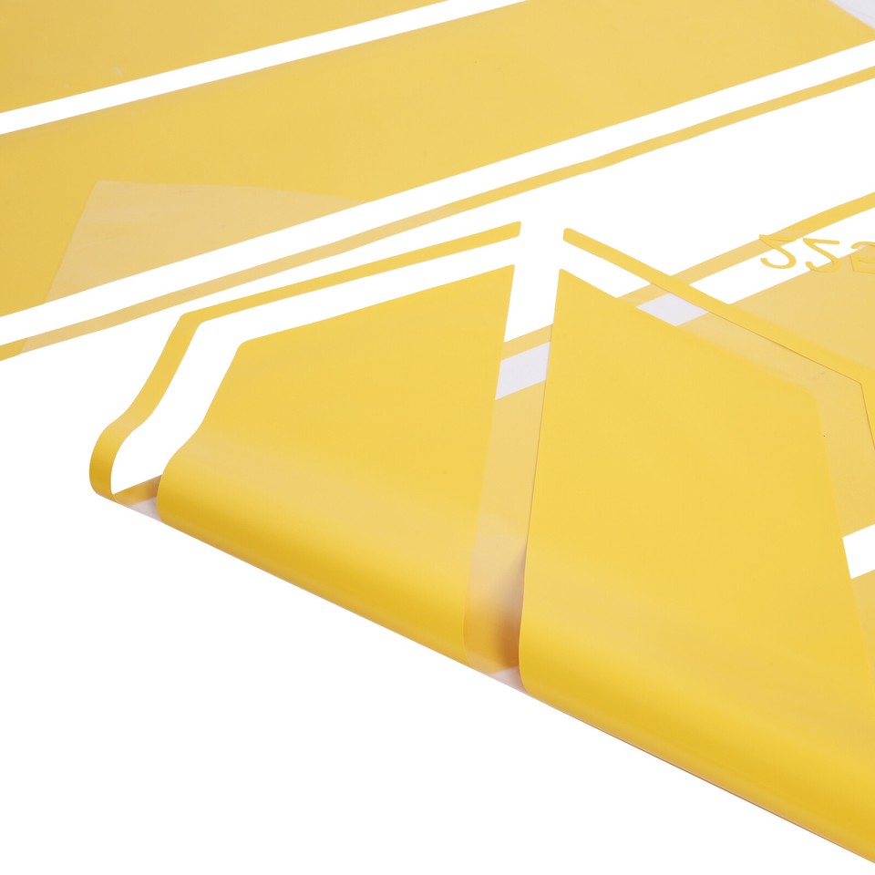 For 20-21 C8 Corvette Yellow Racing Stripes Overlay Graphic Decal Vinyl ...