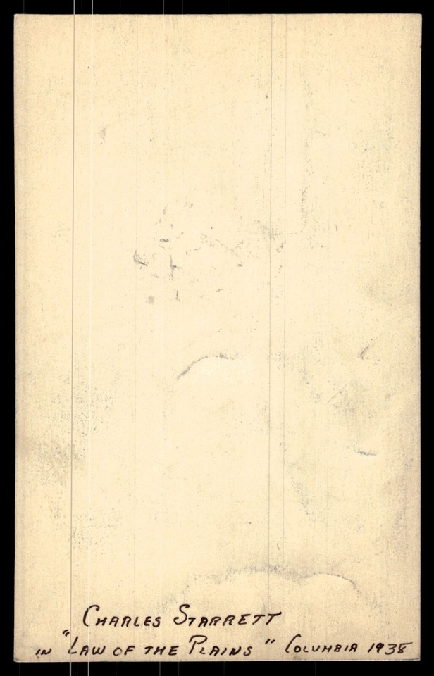 1920s-30s Arcade Style Card Western #44 Charles Starrett "Law Of The ...